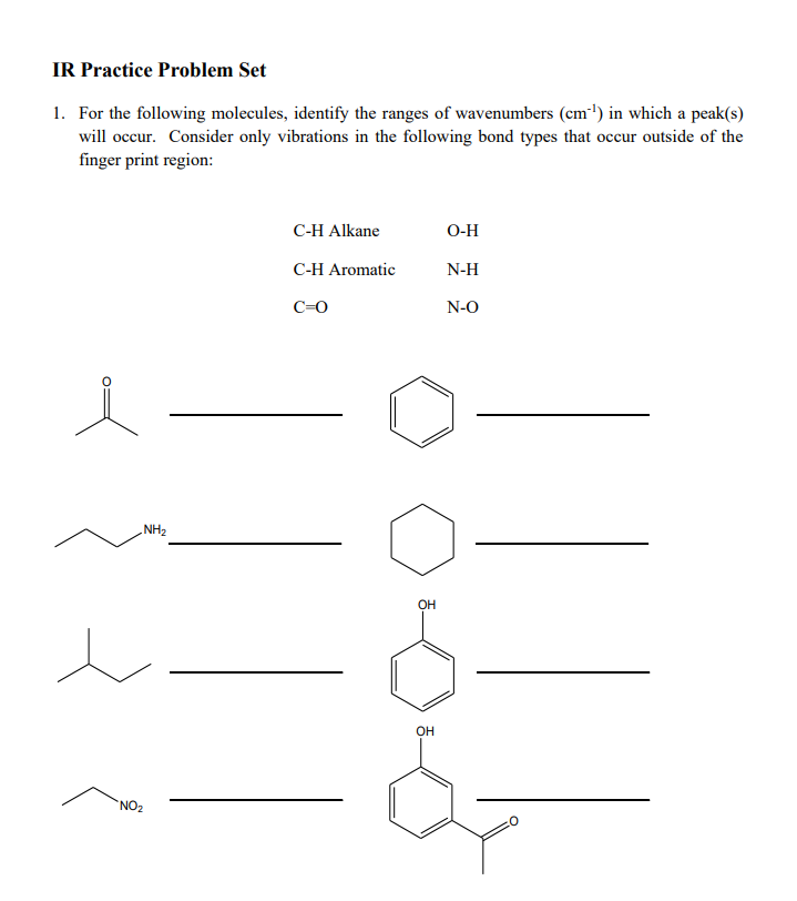 Solved IR Practice Problem Set 1. For the following | Chegg.com