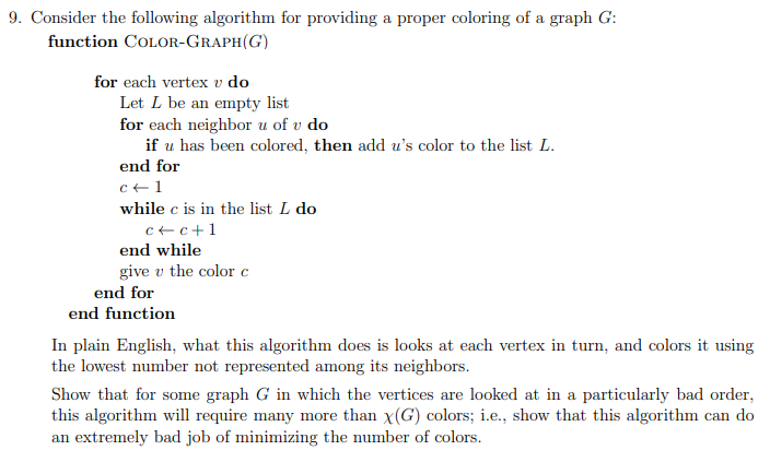 Solved 9. Consider the following algorithm for providing a | Chegg.com