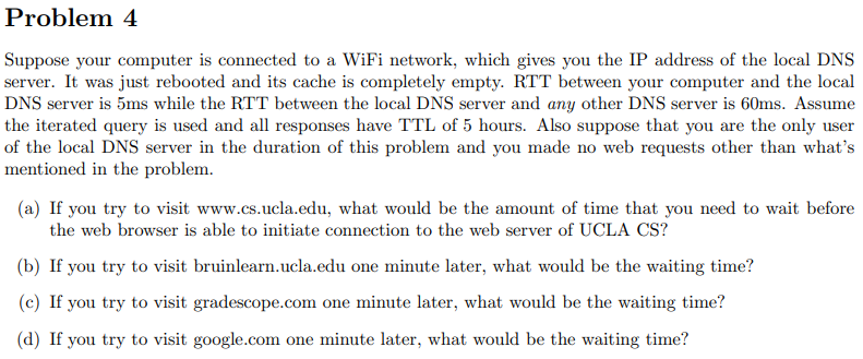 Solved Suppose your computer is connected to a WiFi network, | Chegg.com