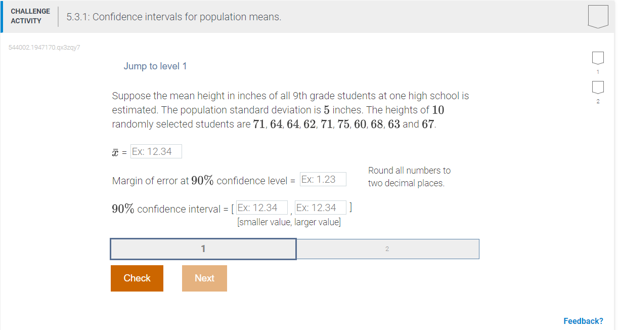 Solved Jump to level 1Suppose the mean height in inches of | Chegg.com