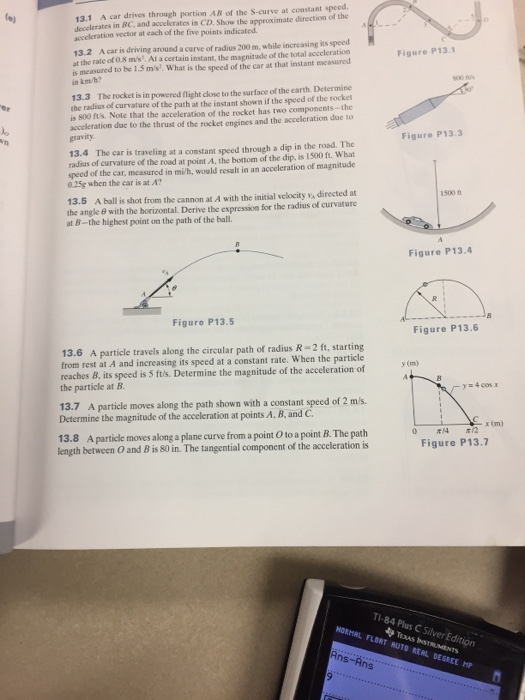 Solved 13.1 A car drives through portion AB of the S-curve | Chegg.com