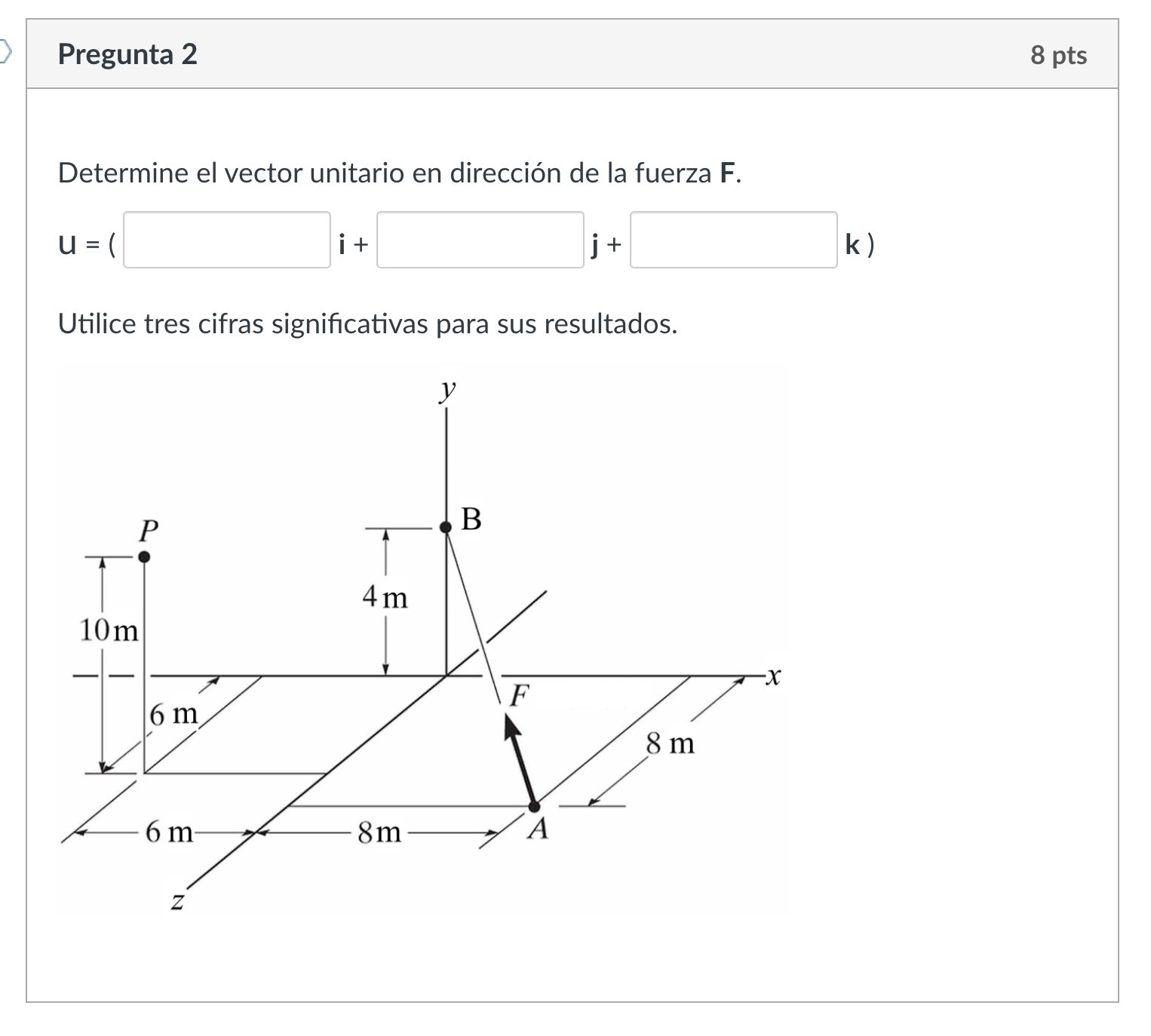 Solved Determine el vector unitario en dirección de la | Chegg.com