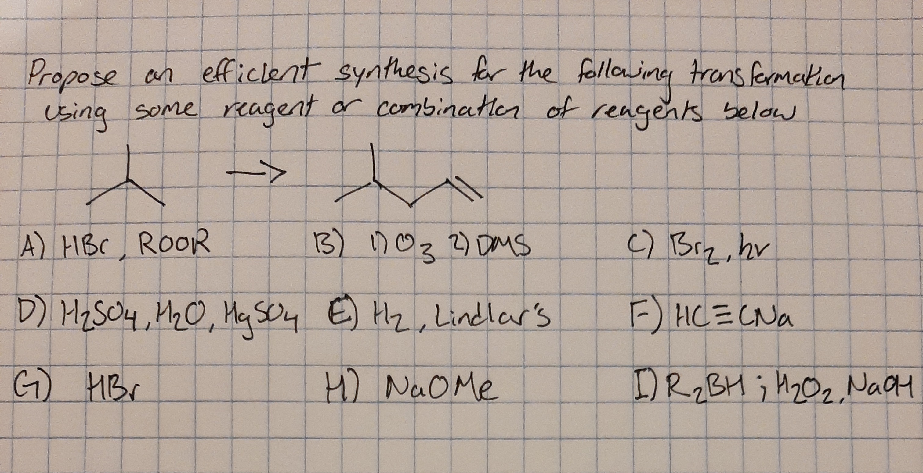 Solved Propose an efficient synthesis for the following | Chegg.com