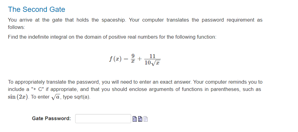 Solved The Second Gate You arrive at the gate that holds the | Chegg.com