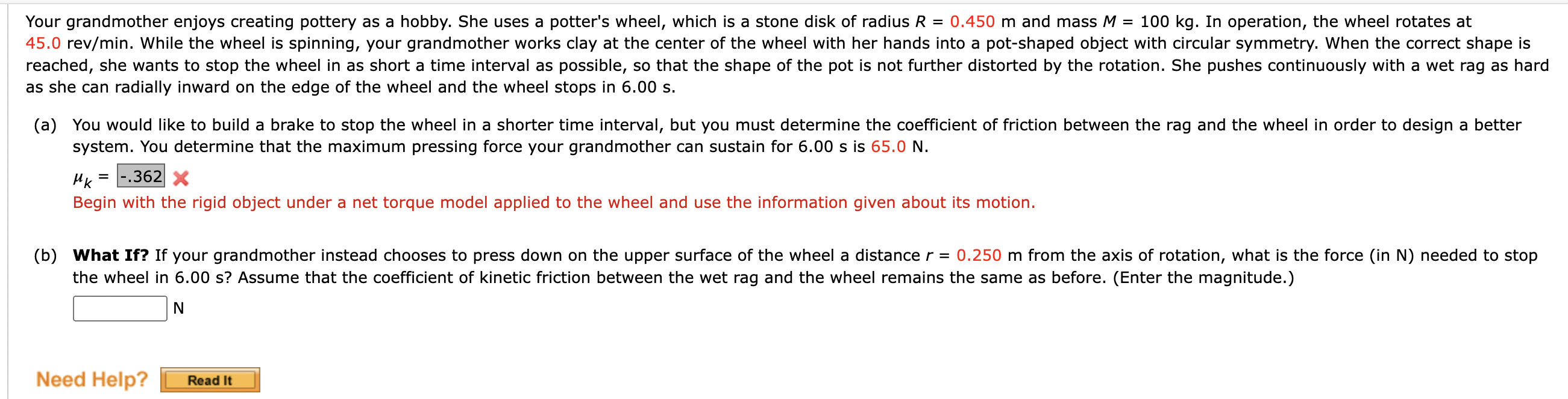 Solved as she can radially inward on the edge of the wheel | Chegg.com