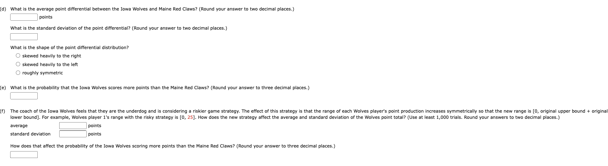 Solved Assume that each player's point production can be | Chegg.com