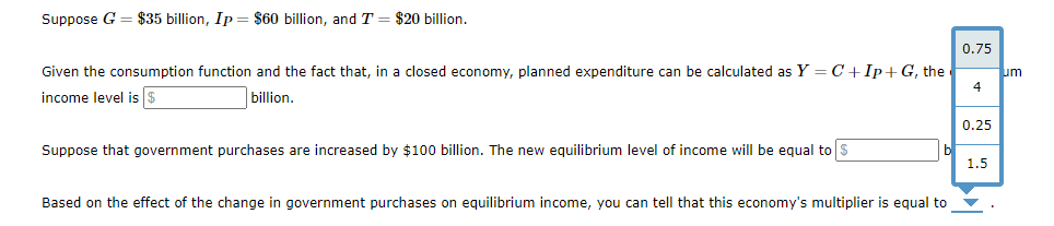 Solved 2. Algebra of the income-expenditure model Consider a | Chegg.com