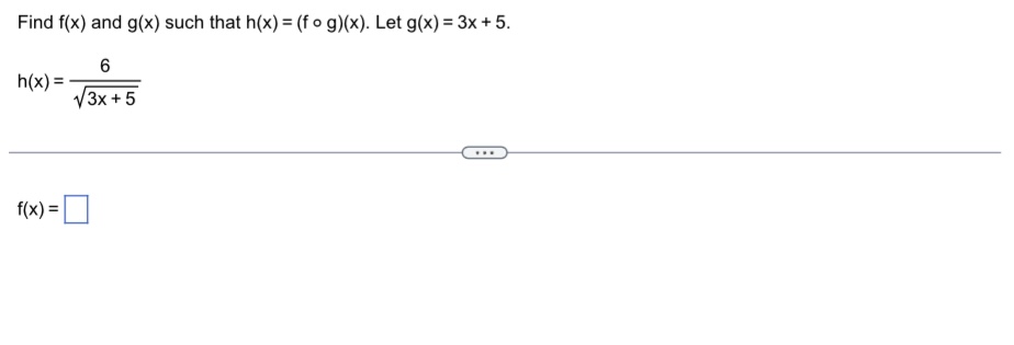 Solved Find f(x) and g(x) such that h(x)=(f∘g)(x). Let | Chegg.com