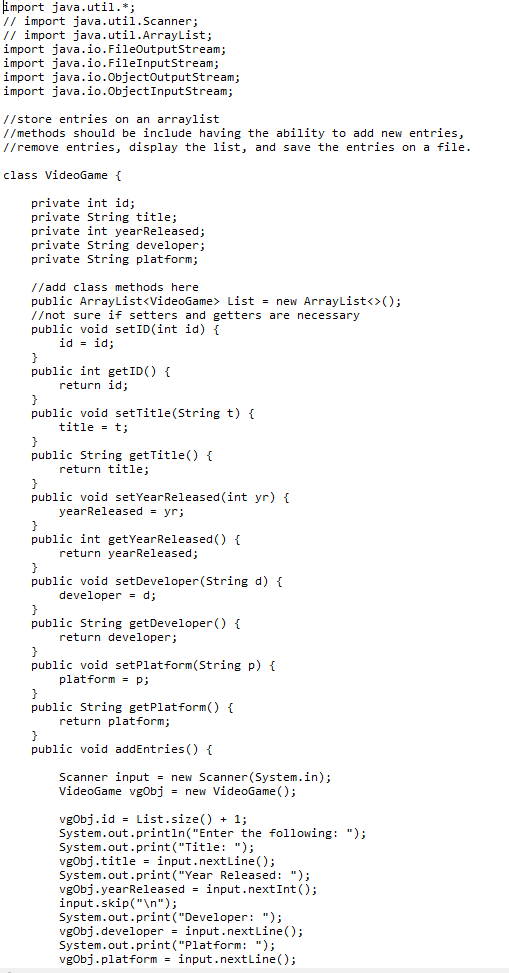 Solved Hi! we need help so we're making a program in java | Chegg.com
