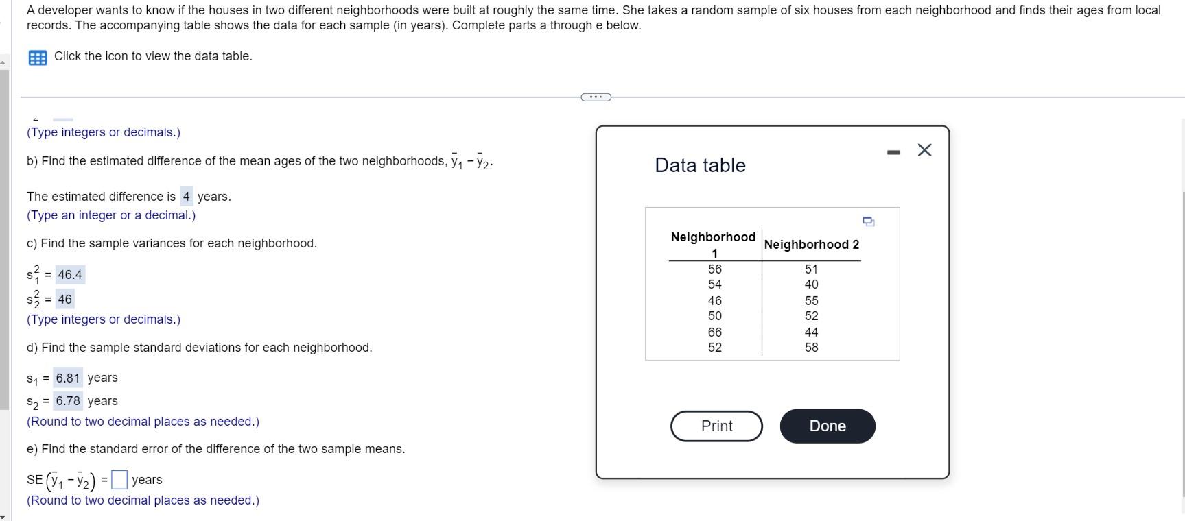 Solved records. The accompanying table shows the data for | Chegg.com