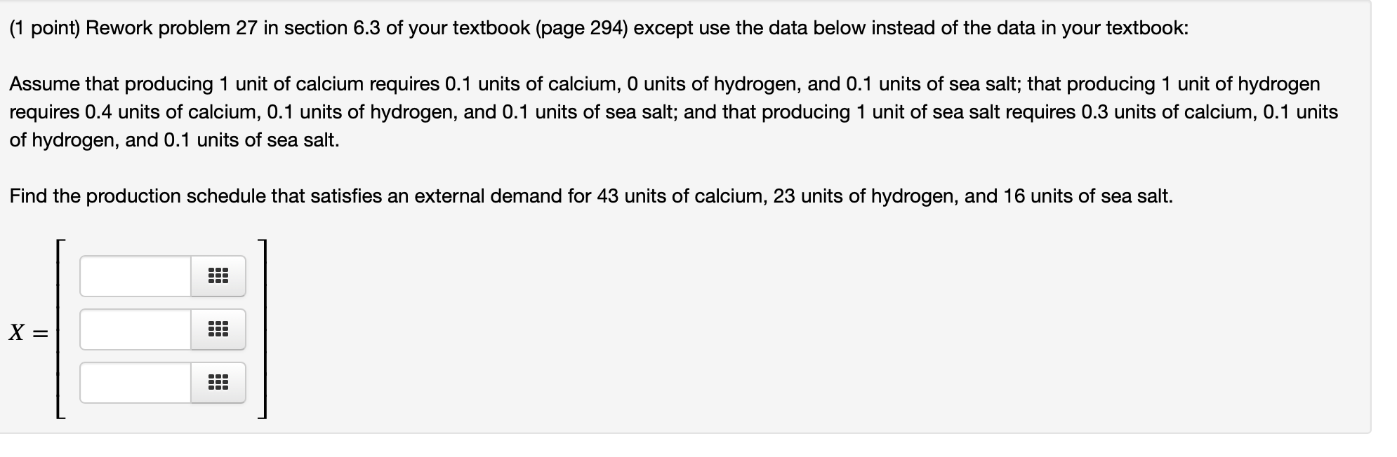 Solved (1 point) Rework problem 27 in section 6.3 of your | Chegg.com