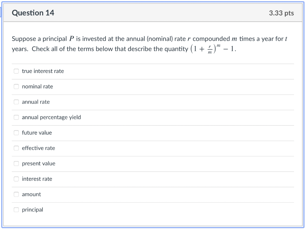 Solved Suppose a principal 𝑃 is invested at the | Chegg.com