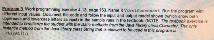 Solved (Vowel or consonant?) Write a program that prompts | Chegg.com