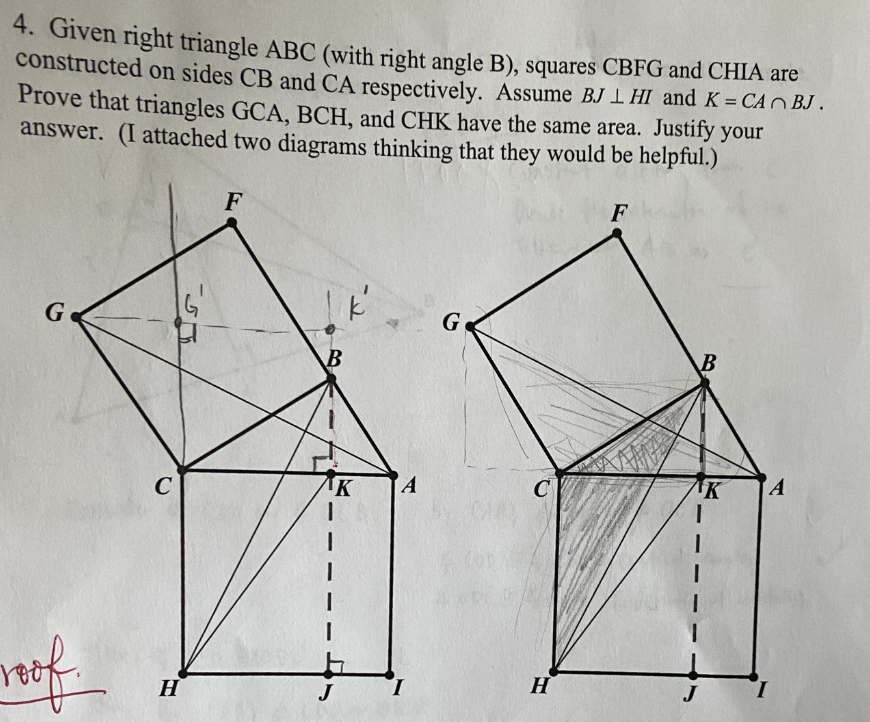 Solved 4. Given right triangle ABC (with right angle B ), | Chegg.com