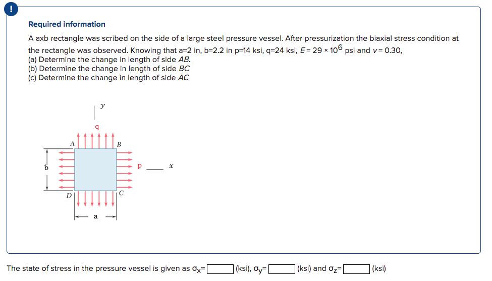 Solved Required information A axb rectangle was scribed on | Chegg.com