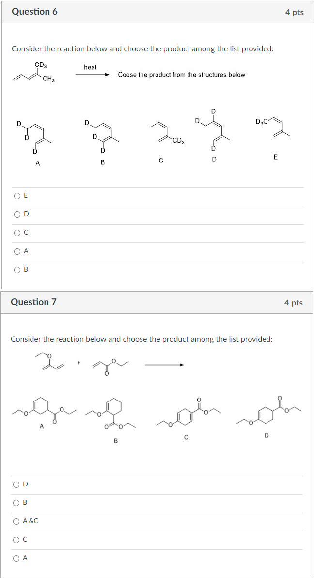 Solved Question 6 4 pts Consider the reaction below and | Chegg.com Solved Question 6 4 pts Consider the reaction below and | Chegg.com