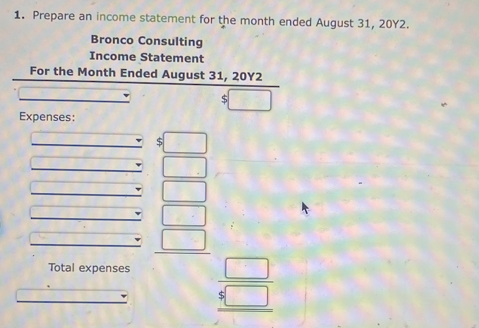 Solved Jose Loder established Bronco Consulting on August 1, | Chegg.com