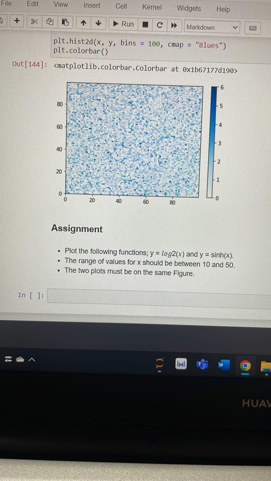 Solved matplotlib.colorbar. Colorbar at 0×1667177 d190 | Chegg.com
