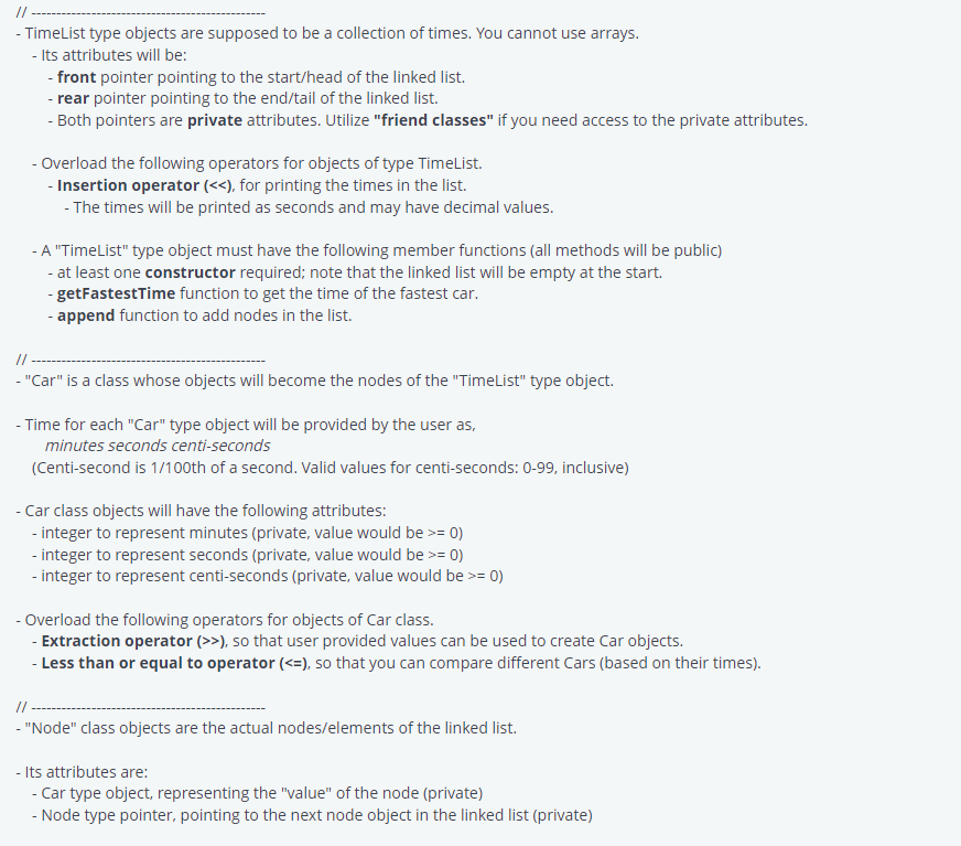 Solved 2. Fastest car You decide to design a car racing game | Chegg.com