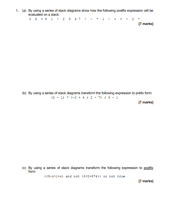 Solved 1. (a) By using a series of stack diagrams show how | Chegg.com