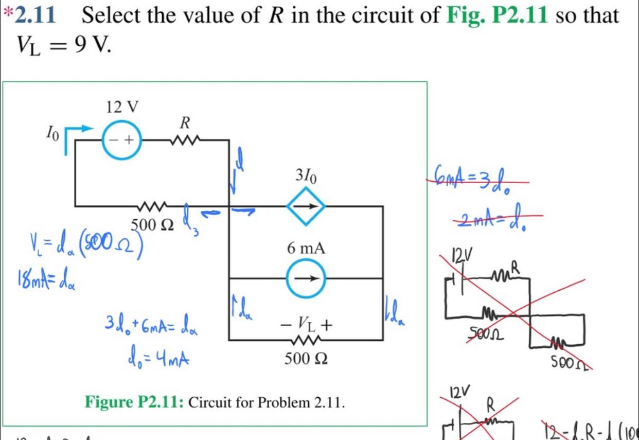 Solved 2.18 Determine the amount of power dissipated in the | Chegg.com