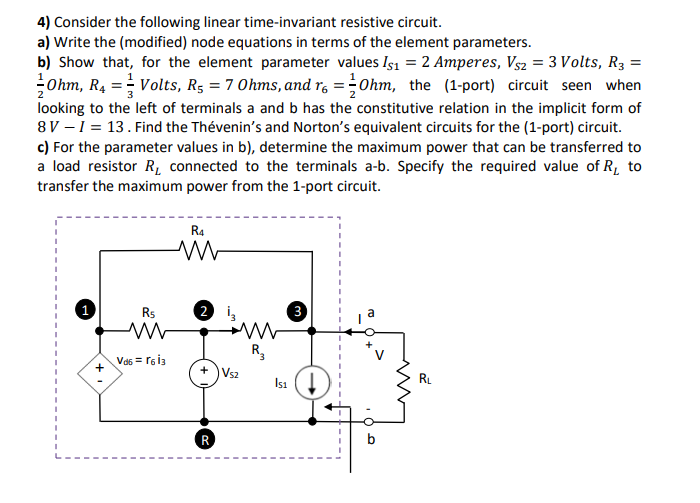 Solved 4) Consider the following linear time-invariant | Chegg.com
