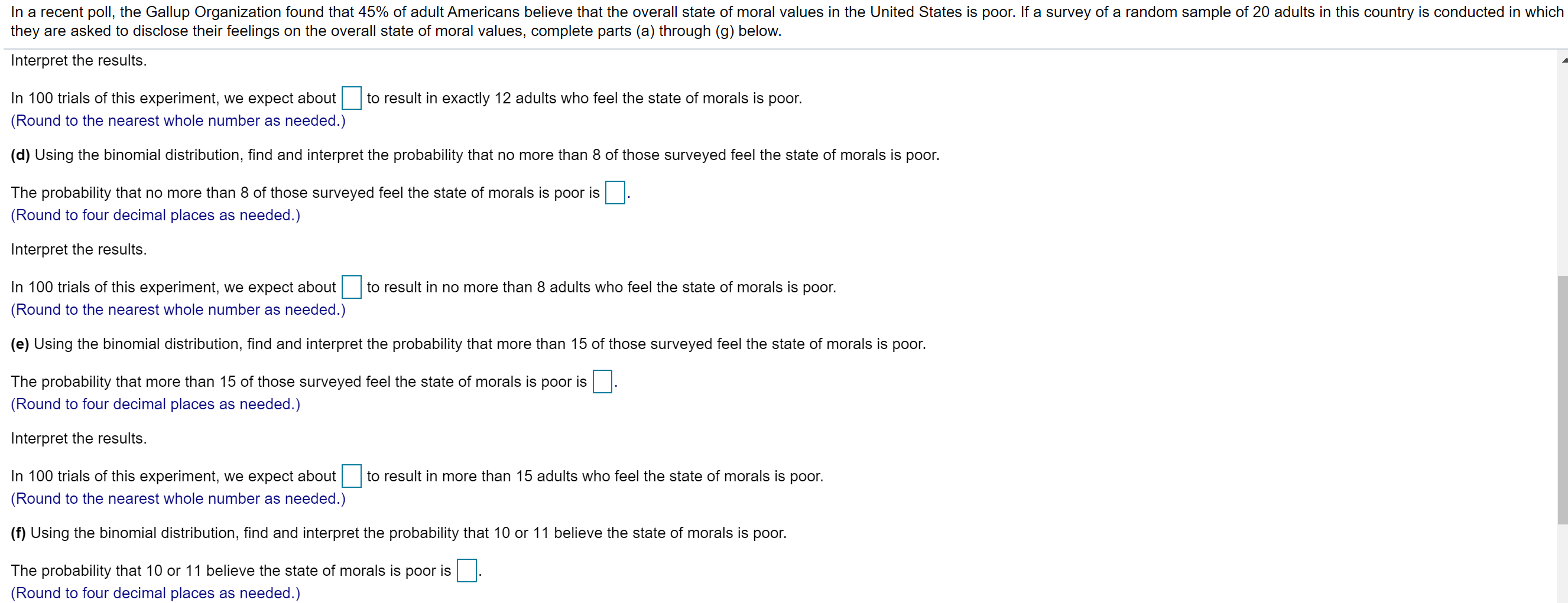 Gallup Organization Survey