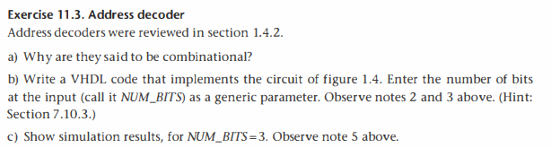 Solved Exercise 113 Address Decoder Address Decoders Were 