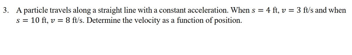 Solved A particle travels along a straight line with a | Chegg.com