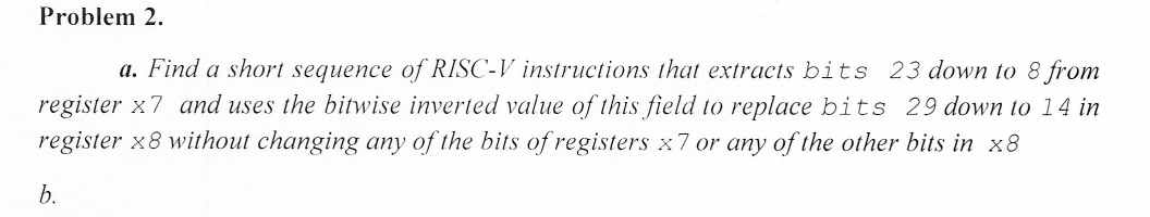 Solved Problem 2 A Find A Short Sequence Of Risc V 