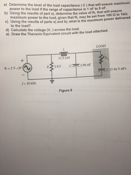 Solved a) Determine the level of the load capacitance (C) | Chegg.com