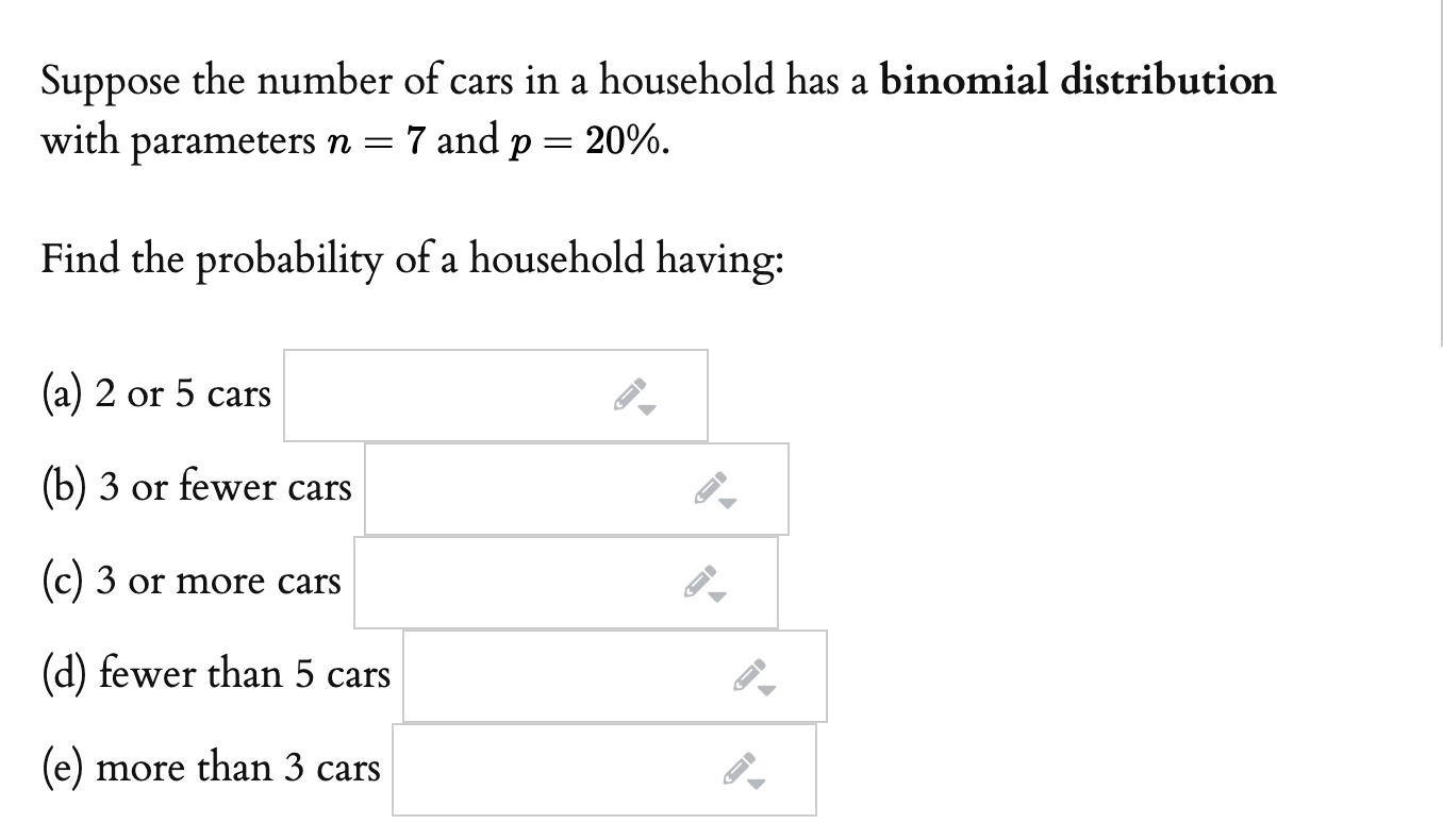Solved Suppose the number of cars in a household has a | Chegg.com