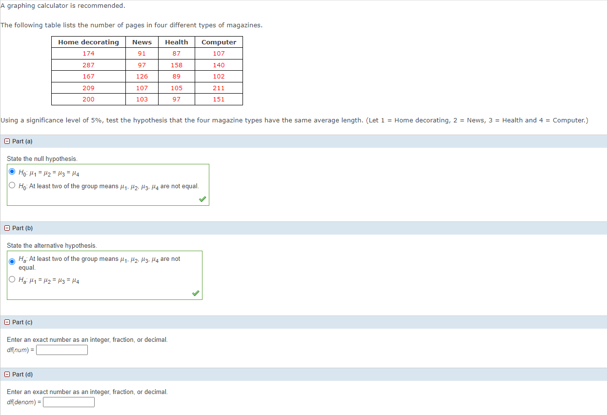 Solved A graphing calculator is recommended. The following | Chegg.com