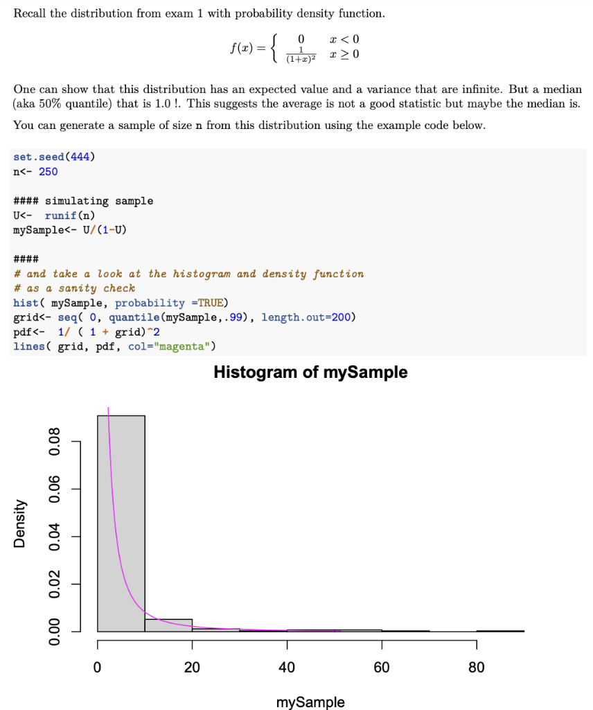 3. Breaking the CLT (R Coding) Wow, skewed or what! | Chegg.com