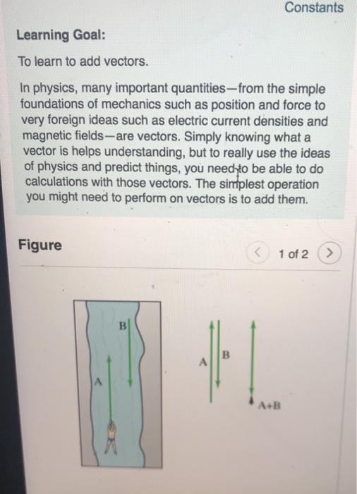 Solved Constants Learning Goal: To learn to add vectors. In | Chegg.com