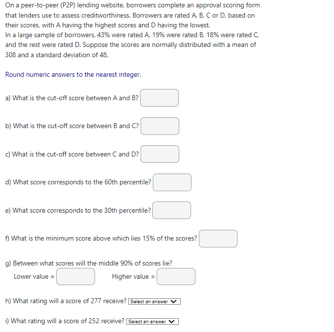 Solved On a peer-to-peer (P2P) ﻿lending website, borrowers | Chegg.com