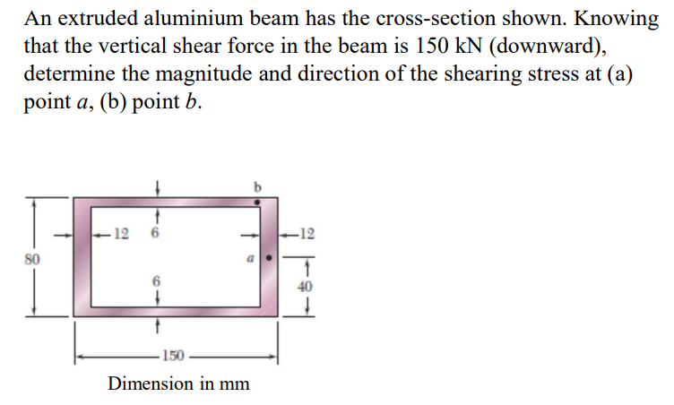 Solved Question 3. The vertical shear is 53.0kN (downward) | Chegg.com