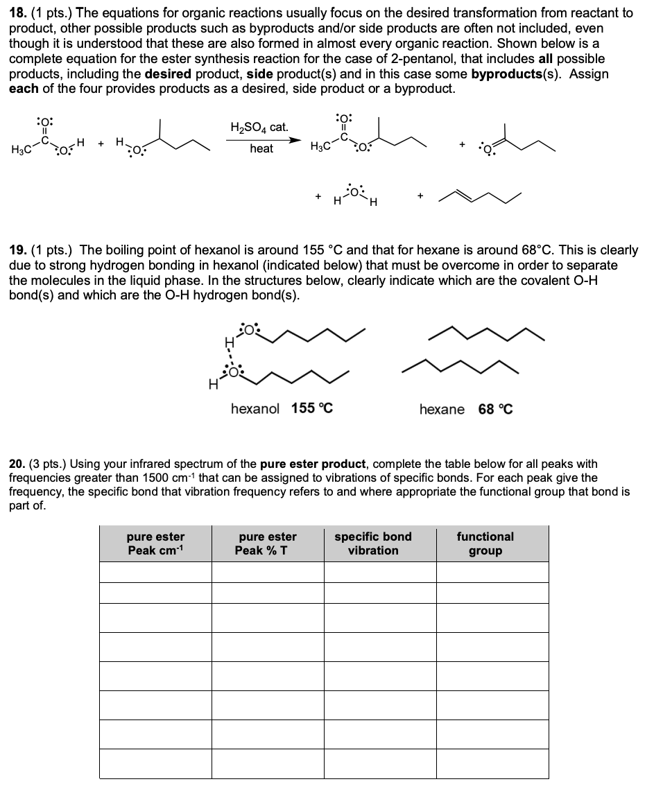 Solved IR of starting alcohol (1-pentanol) 1-Pentanol | Chegg.com