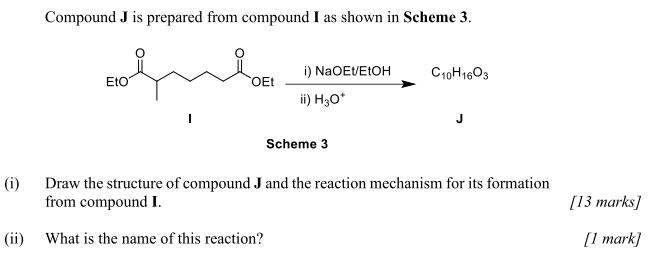 Solved Compound J is prepared from compound I as shown in | Chegg.com