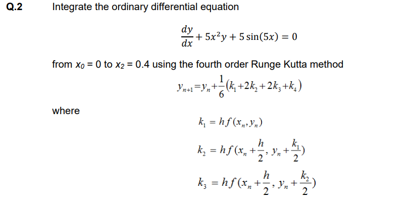 Solved Integrate the ordinary differential equation | Chegg.com