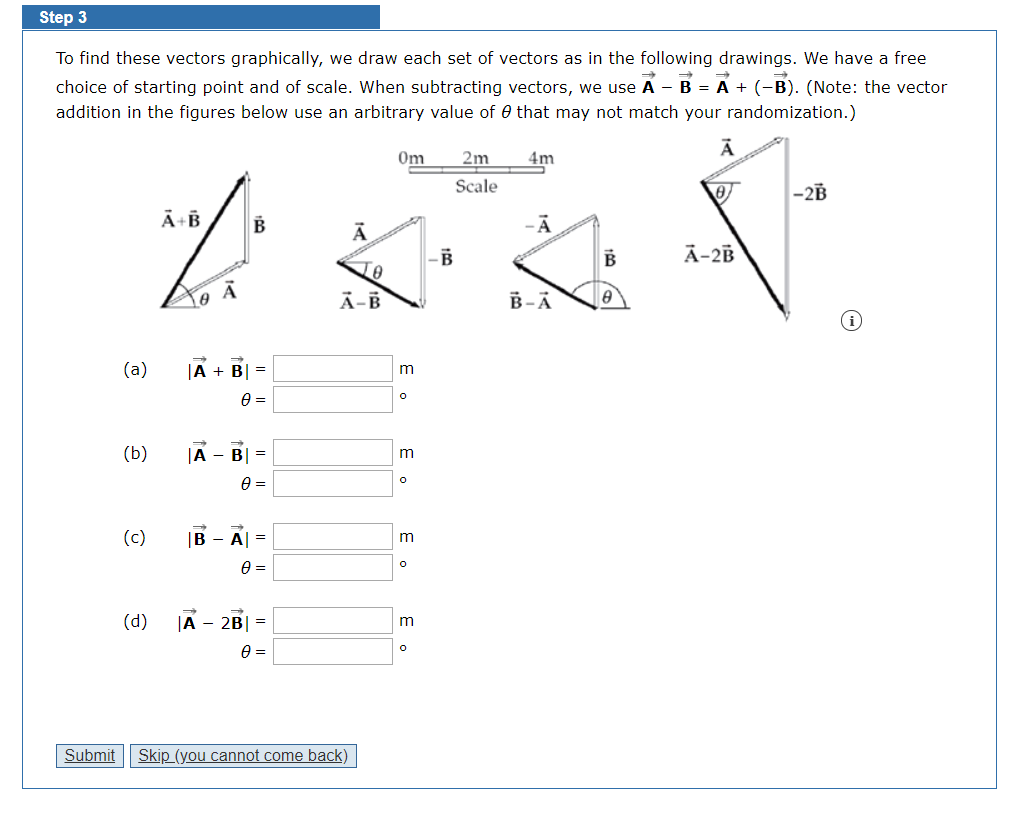 Solved The displacement vectors A and B shown in the figure | Chegg.com