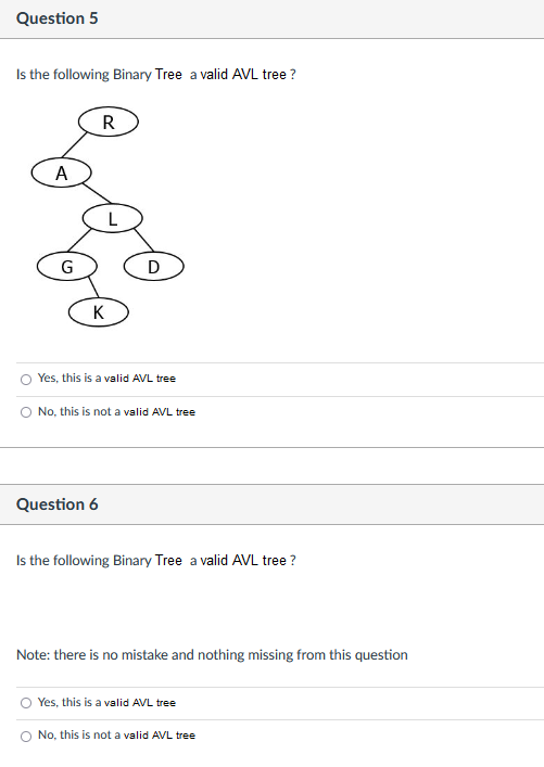 Solved Is the following Binary Tree a valid AVL tree ? Yes, | Chegg.com Solved Is the following Binary Tree a valid AVL tree ? Yes, | Chegg.com