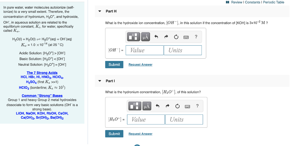 Solved Review | Constants 1 Periodic Table Part E In pure | Chegg.com