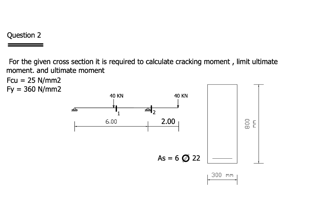 Solved For the given cross section it is required to | Chegg.com