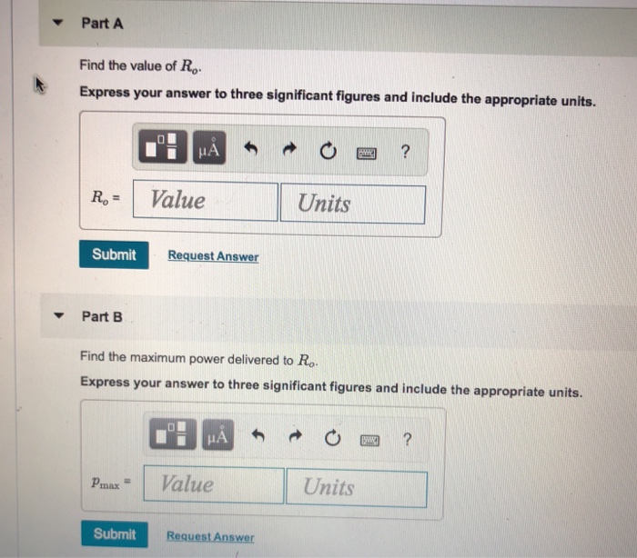 Solved Constants The variable resistor (Ro) in the circuit | Chegg.com