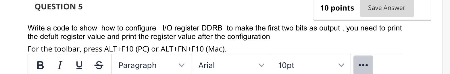 Solved Write a code to show how to configure I/O register | Chegg.com Solved Write a code to show how to configure I/O register | Chegg.com