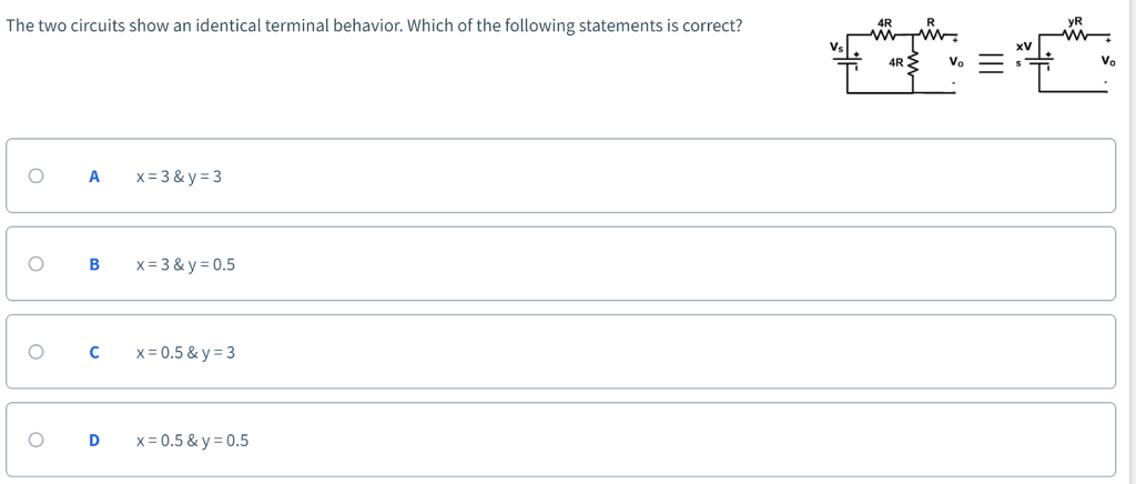 Solved The two circuits show an identical terminal behavior. | Chegg.com