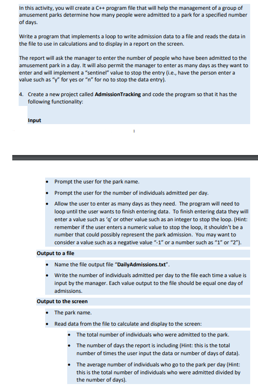 Solved In This Activity You Will Create A C Program File 