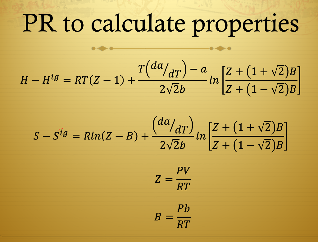 Soave-Redlich–Kwong equation of state and | Chegg.com