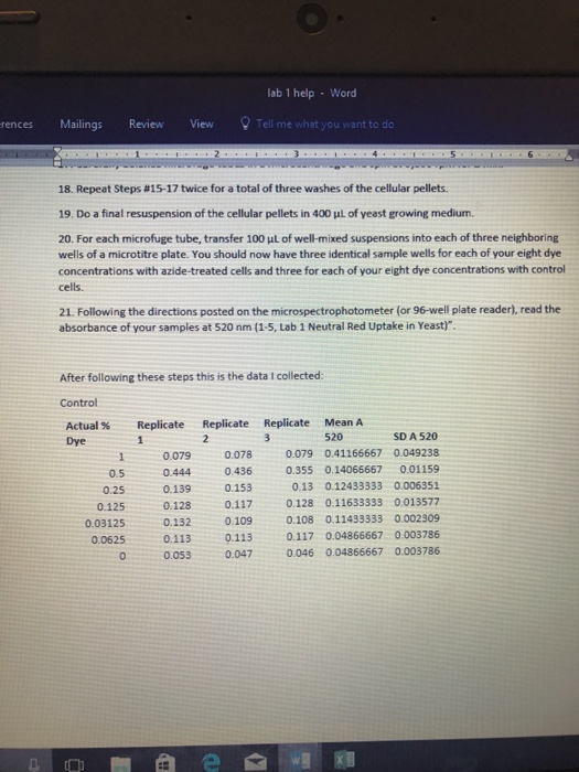 Solved Lab 1 Help Word Mailings Review View Tell Me What